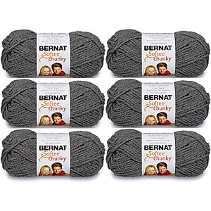 Bernat Softee Chunky Yarn (6-Pack) True Grey 161128-28044