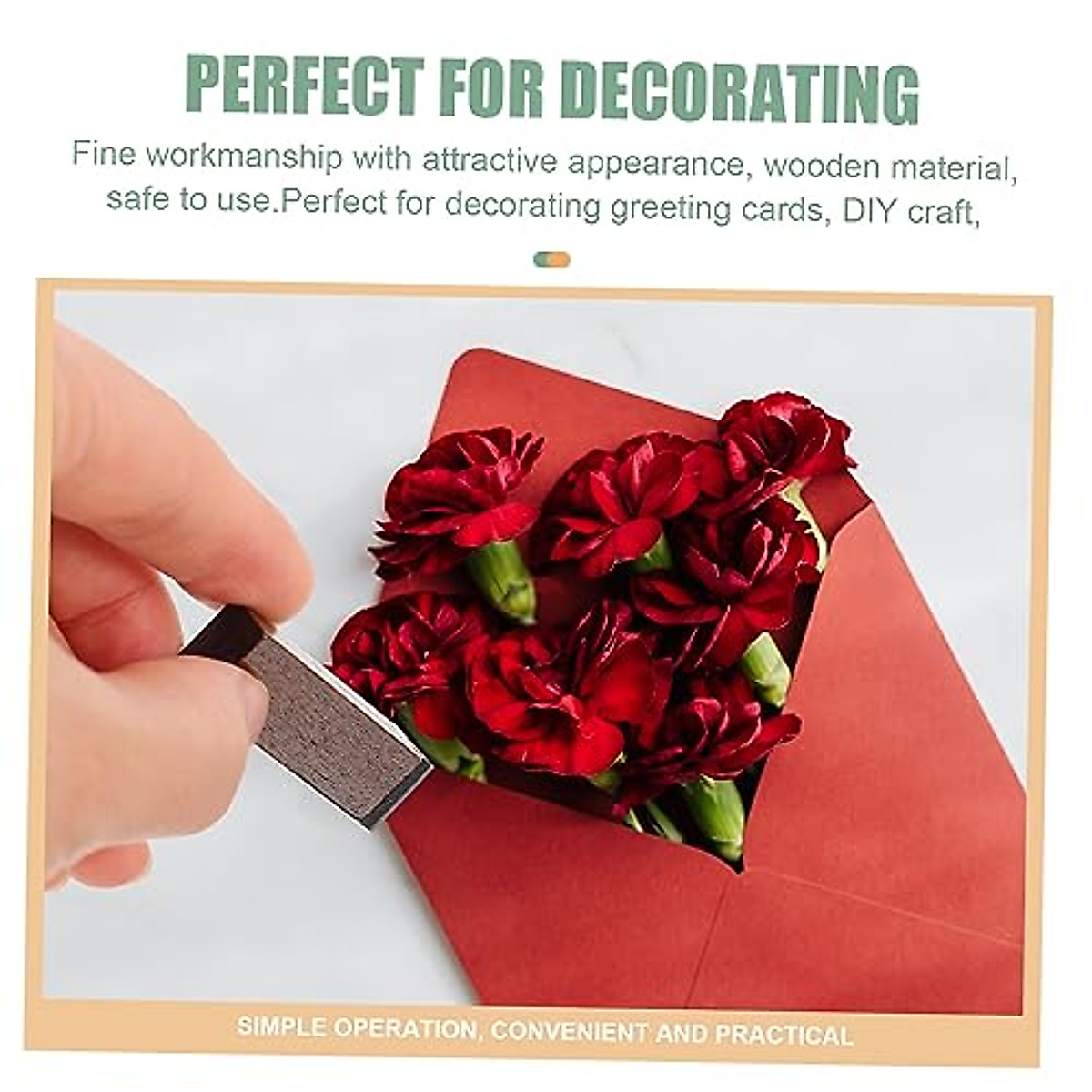 EXCEART 1 Set Seal Wood Decor Wooden Decor Letter Stamps for Clay Photo Album Stamp Scrapbooking Letters Rustic Letter Stamper Seals Scrapbook Stamps DIY Planner Stamp Envelope Brown Mini