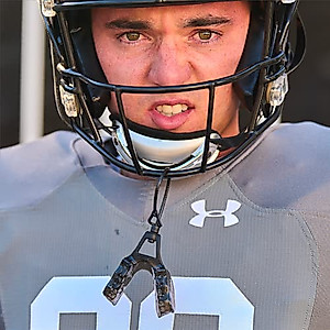 Under Armour Sport Mouth Guard Sports for Football, Lacrosse, Basketball, Hockey, Boxing, MMA, Jiu Jitsu, Includes Detachable Helmet Strap, Youth & Adult. Protectar Bucal, Black