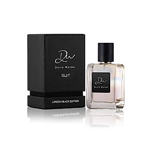 David Walker Suit Fragrance | Original Fragrance | London Black Edition | Eau de Parfum | Long lasting perfumes for Men | Green Apple, Pine | 50ml/1.7oz (Pack of 1)