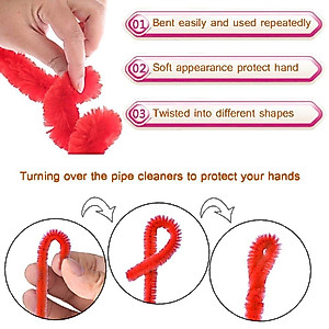 100pcs Pipe Cleaners Chenille Stems for DIY Art Supplies Craft Projects 6mmx30cm Christmas Pipe Cleaners Decoration, Yellow