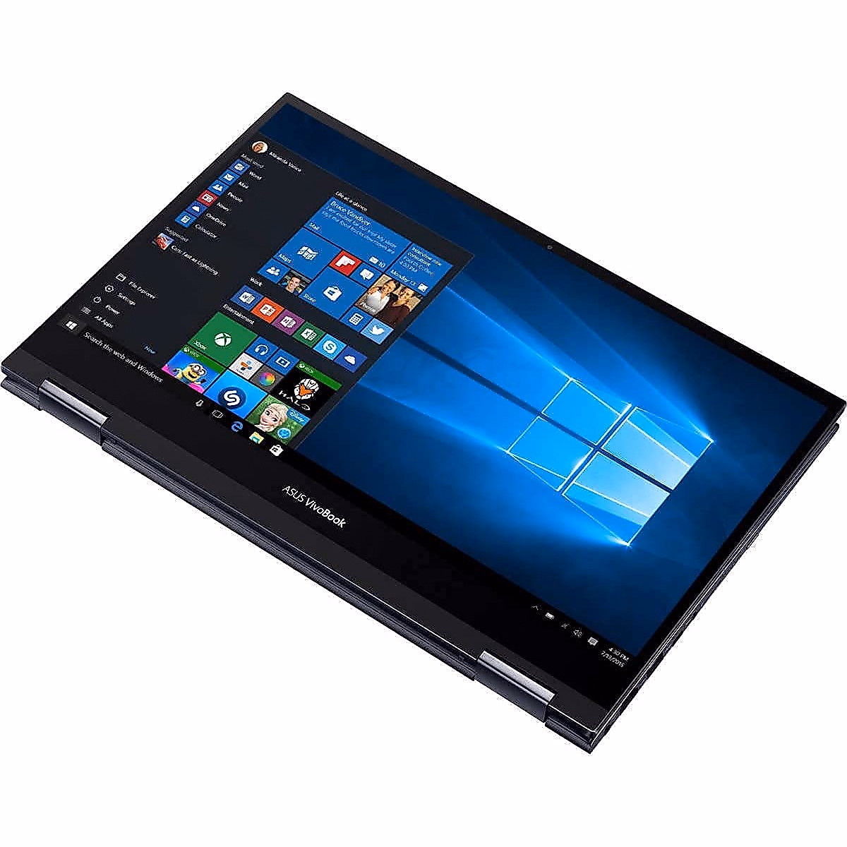 Asus 2021 Thin and Light VivoBook Flip 14,14” FHD Touchscreen, AMD 8-Core Ryzen 7 5700U, 16GB RAM, 1TB PCIe SSD, Backlit, Fingerprint, Win10 Home, Bundled with Woov 32GB Micro SD Card