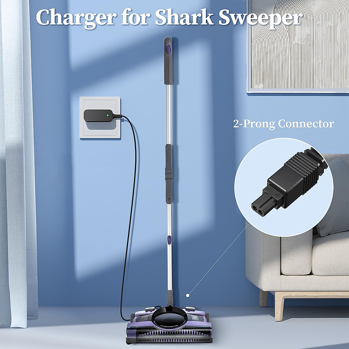 for Shark V2945Z V2950 Charger, 11V Power Cord for Shark Vacuum Charger AC Adapter Replacement for Shark XA2950 YLS0041-T110025 Floor Carpet Sweeper Vacuums Power Supply JATERSERN