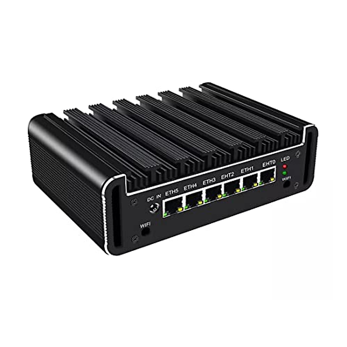 Firewall Appliance Mini PC, OPNsense, Intel Core I7 10510U, 6 x Intel Gigabit LAN, 2xDDR4 RAM, 1xHD, 1xCOM, AES-NI, Fanless Firewall PC, 8GB DDR4 RAM, 128GB SSD