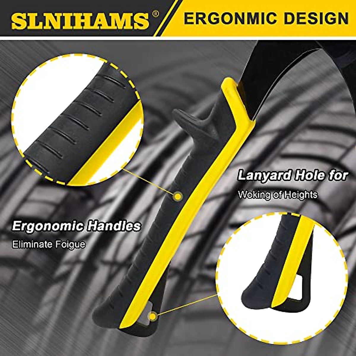 SLNIHAMS 5-Blade Hand Crimper Sheet Metal Tools, Hvac Tool for 24-28 Gauge Duct Work Downspout and Stove Pipe, 10-1/2" Sheet Metal Crimper Gutter End Cap Duct Crimping Tool