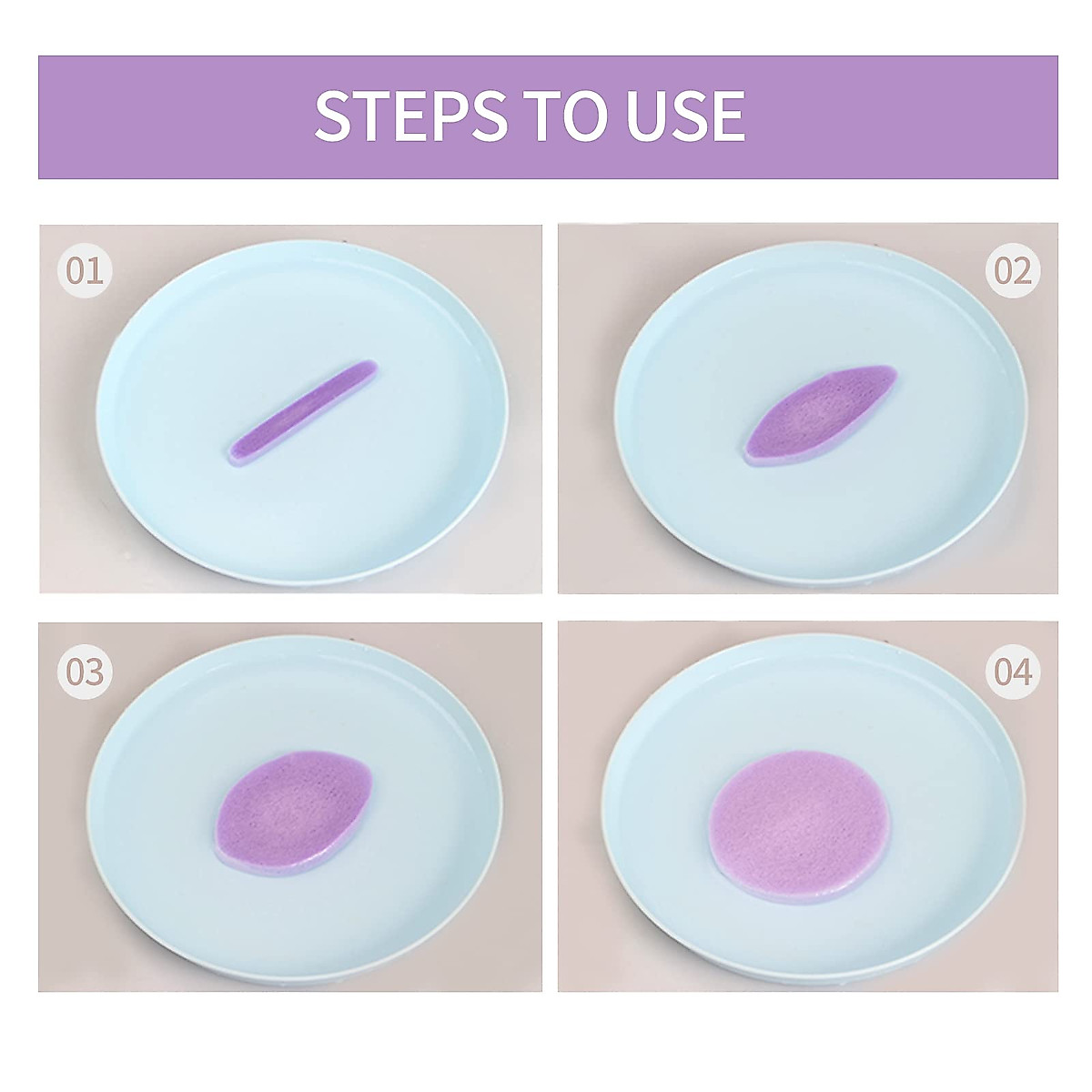 120PCS Facial Sponge Compressed，PVA Professional Makeup Removal Wash Pads Round Face Cleansing Sponge for Spa Exfoliating and Mask, 5Colors