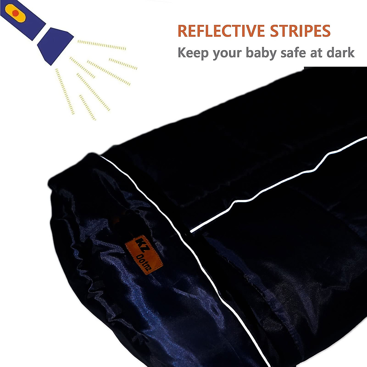 KZ Dotnz Weatherproof Oudtoor Toddler Bunting Bag Adaptable for Most Strollers, Warm Soft Stroller Footmuff, Waterproof Universal Baby Stroller Bunting Blanket