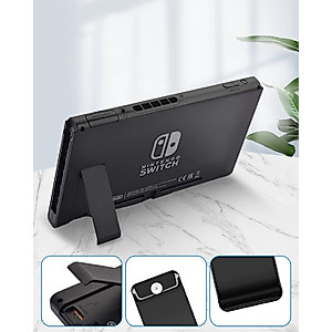 OLCLSS Kickstand Replacement for Nintendo Switch, Switch Kickstand Replacement Set Includings 2 Helloween Thumb Grip Caps and 4 Thumb Grip Caps