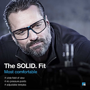 SolidWork Safety Glasses Clear Lens with Side Shields, Anti Fog, Anti Scratch, Anti-Glare, Protective Eyewear for Men & Women