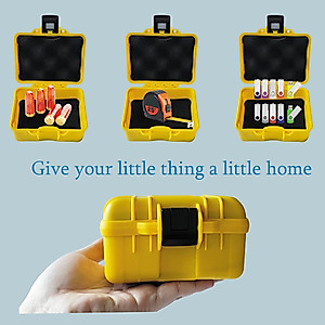 KEAIDE Small Box,Cute Travel Organizer Case Mini Tiny Plastic Storage Containers Portable - Easy to Clean - Portable and Dirt-Resistant(Yellow)