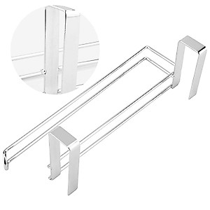 Stainless Steel Kitchen Over Door Roll Paper Holder Paper Towel Rack Hanger