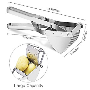 Potato Ricer, Sopito Stainless Steel Potato Masher for Commercial and Home Use