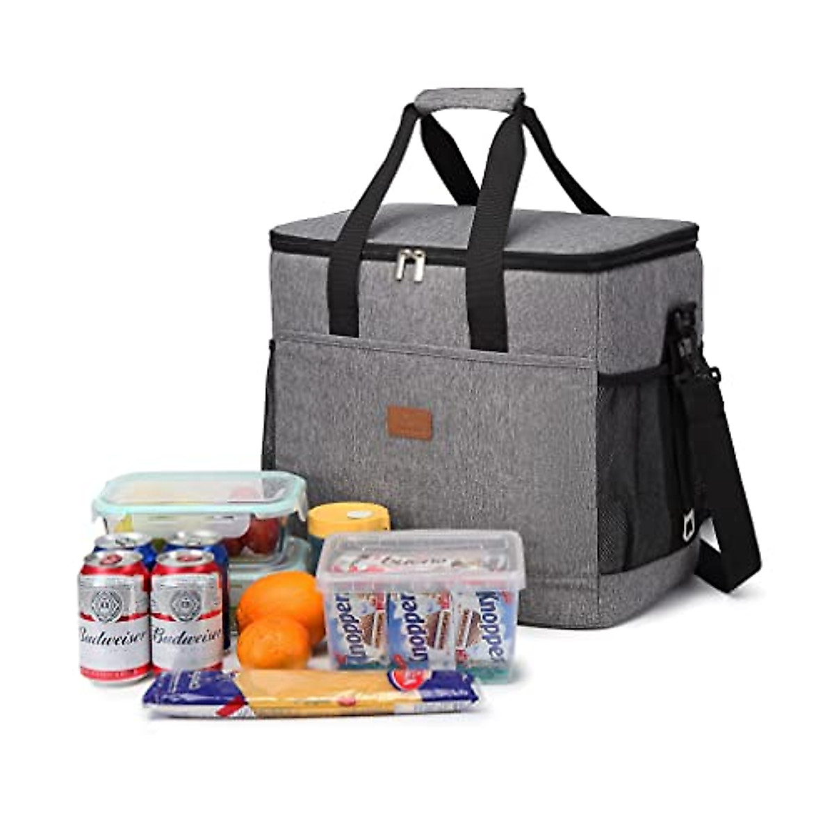 MOYAQI Large Soft Sided Picnic Cooler Bag 40L Insulated Leak Proof for 60 Cans of Beverage or Beer Storage, Collapsible Cooler Lunch Bag for Camping, Lunch, Beach, Picnic, Road Trips, Shopping, Travel