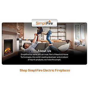 SIMPLIFIRE 36" Built-in Metal Electric Fireplace - Black, SF-BI36-E