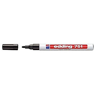 EDDING 751 Paint Marker Pen Bullet TIP - Black (Pack of 3)