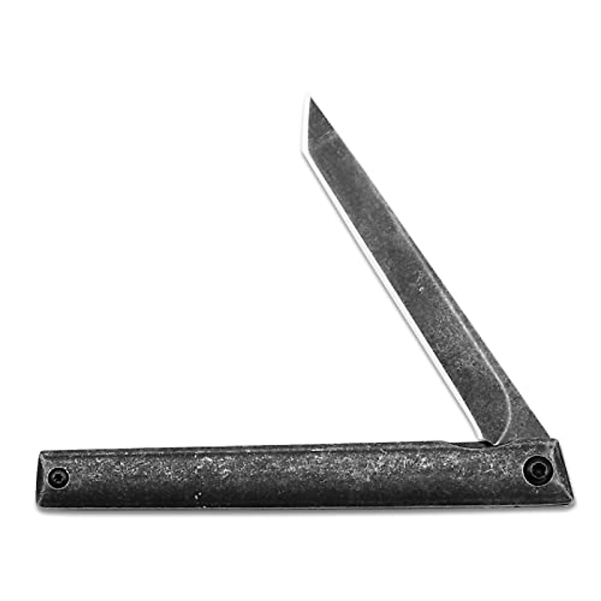 Carimee Pocket Knife with Pocket Clip, Sheath, D2 Steel Blade, Stonewashed Handle, EDC Gentleman Knife for Outdoor, Gift for Men LD02T