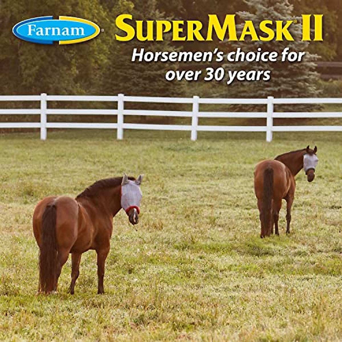 Farnam Home and Garden 100502911 No Ears Fly Mask Yearling for Horse - Color May Vary