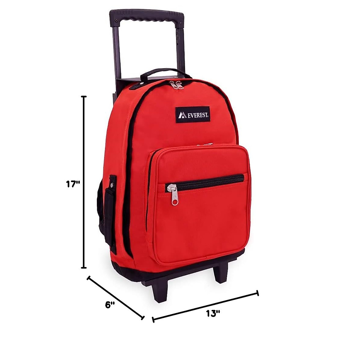 Everest Wheeled Backpack - Standard, Red, One Size,1045WH-RD/BK