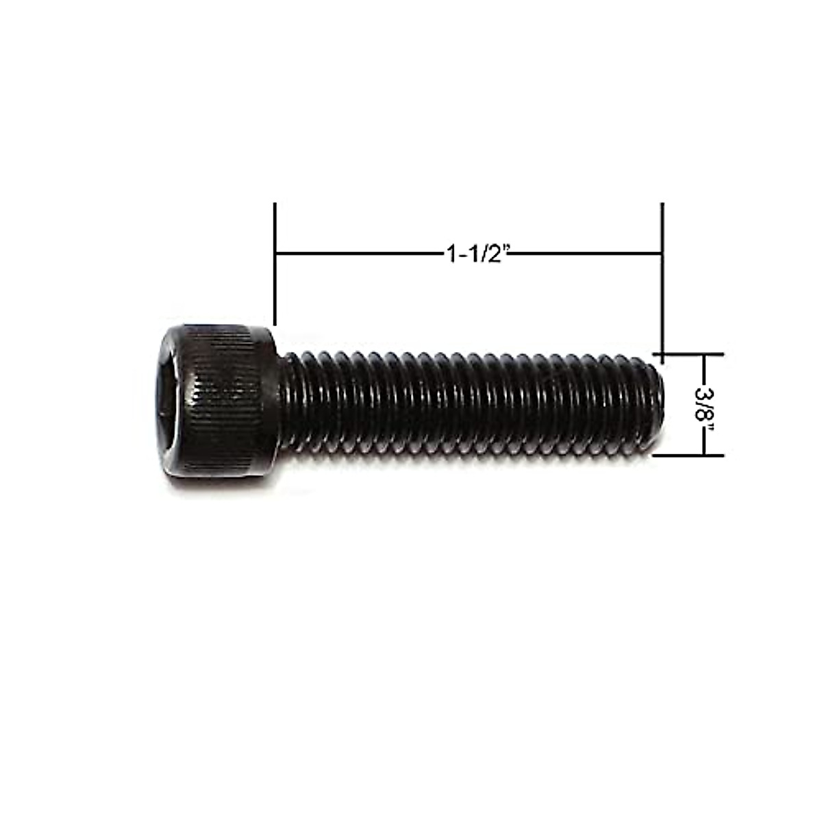 Atomik 3/8 x 1-1/2 inch Long Fully Threaded Alloy Steel Bolts 25 Pack Durable Hardware for Rock Climbing Holds 3/8-16 Allen Head Socket Cap Bolt Designed for Indoor Use Wall Supplies