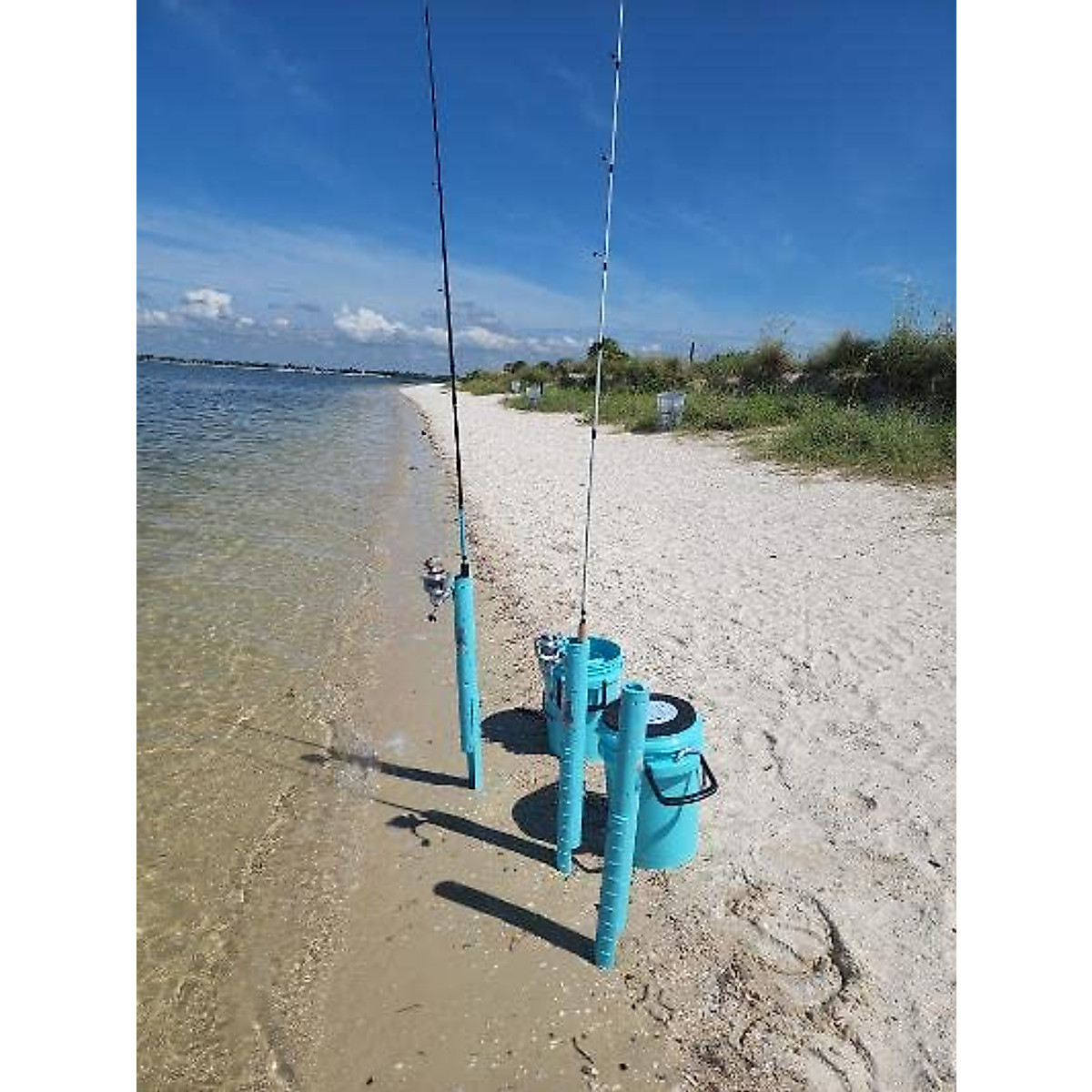 Adjustable Sand Spike Rod Holder-great for surf, bank, beach fishing, from 24" expand to 44"
