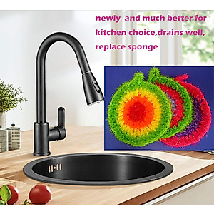 JC1927 Decorative Dish Scrubber Non Scratch Cleaning Pad Cute Dish Net Clothes for Kitchen Washing Dishes Cleaning Net 3 Pack