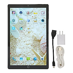 Portable Tablet, 6G RAM 128G ROM Tablet 10.1 Inch IPS Screen 1920x1080 for Travel (US Plug)