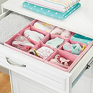 Fabric 9 Section Drawer/Closet Storage Organizer for Kids - Pink