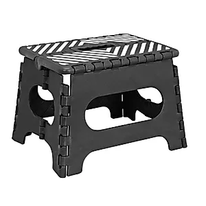 Simplify Folding Step Stool-Lightweight, Sturdy and Safe, Carrying Handle, Easy to Open, for Kitchen, Bathroom, Bedroom, Kids or Adults
