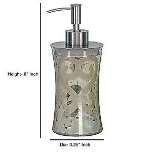 nu steel 7-Piece Mercury Glass Bathroom Accessory Set, Patchwork, Mercury/Shiny