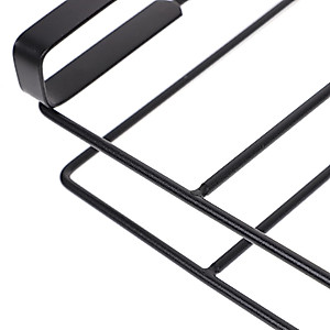 Anneome for Cabinet Lid Black Racks Holder Stand Kitchen Organizer Cutting Organizers Bakeware Metal Rack The Under Shelf Wall Supplies Board Storage Mount Pot Hanging Over Chopping