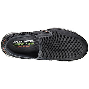 Skechers Men's Equalizer Double Play Slip-On Loafer,Charcoal/Orange,11 M US