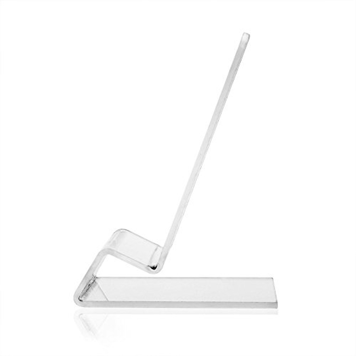 KeCool Universal Mobile Cell Phone Stand Clear Acrylic Display Mount Holder - Durable Transparent Rack Stand Holder for iPhone X 8 7 6s Plus 5s Samsung Huawei Max 5.5" Smartphone Shown (2 Packs)