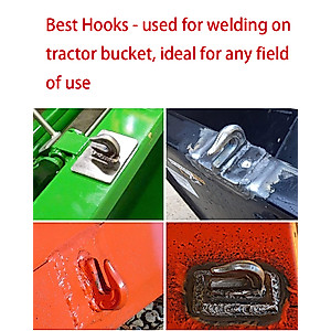 KEYHAO Weld On Grab Chain Hook G70 3/8" Weld On Chain Grab Hooks Bucket Flatbed Trailer Wrecker Tow Tie Down Forged Steel Working Load Limit: 6600 lbs