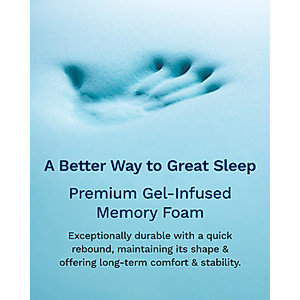 ViscoSoft Memory Foam Mattress Topper Twin - 2 Inch Reflex Cooling Gel Mattress Pad - CertiPUR-US - Oeko TEX Certified