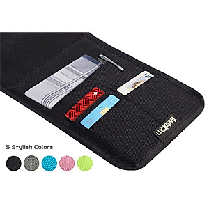 Breathable Wheelchair Support and Safety Belt with Card Organizer, Single Strap Adjustment and Wide Velcro Closure (Aqua Blue)