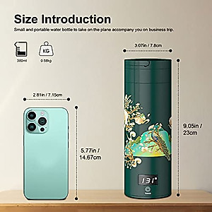 Portable Electric Kettle,Travel Electric Tea Kettle,with 4 Variable Presets, Stainless Steel Personal Hot Water Boiler,Mini Kettle Automatic Shut Off, Small Kettle for Travel and Coffee Gift Women