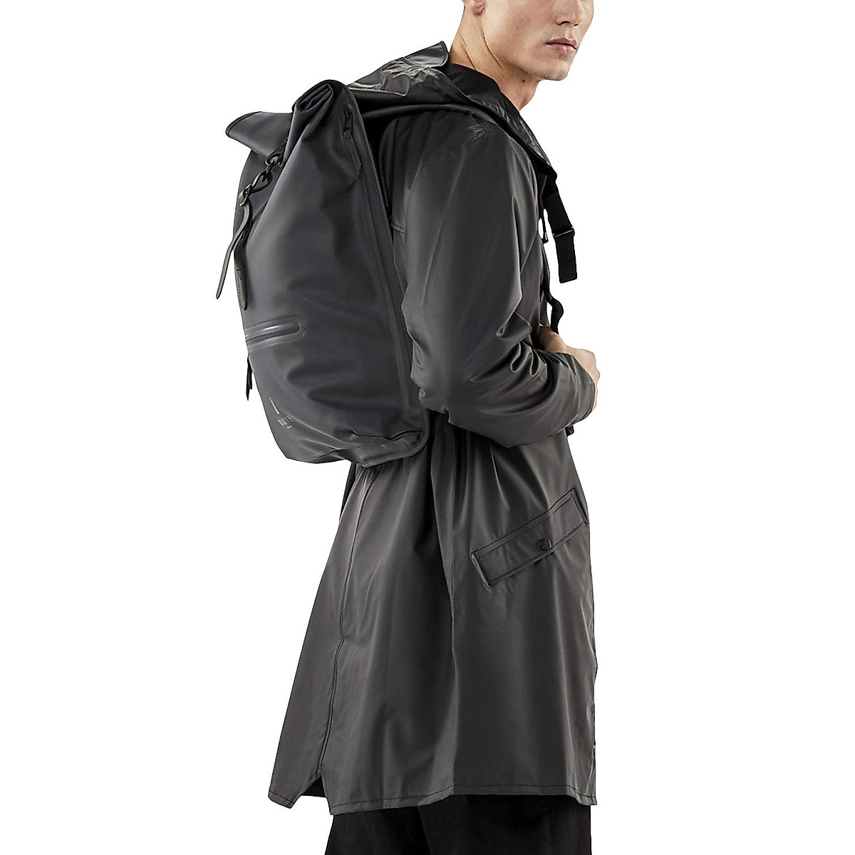 Rains Roll Top Rucksack Black One Size