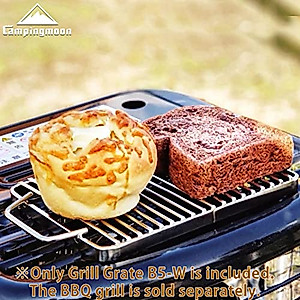 camping moon 304 Stainless Steel 9.6'' x 6.8'' Cooking Grill Grate Cooking Grid Cooking Grate B5-W