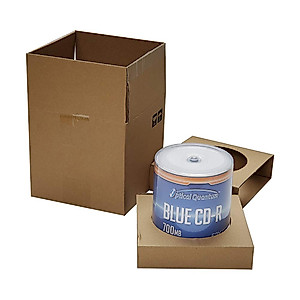 Optical Quantum Blue AZO CD-R 700MB 52X White Inkjet Hub Printable Blank Recordable Media Discs – 100pk Spindle for Music, Data, and Photo Storage