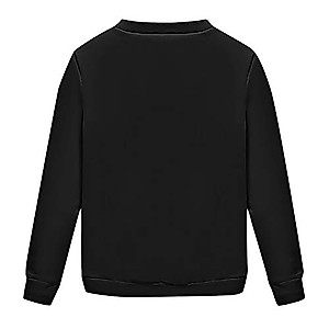 Dosoop Women's Christmas Crewneck Long Sleeve Sweatshirts Casual Loose Fit Faceless Doll Graphic Pullovers Tops Tee Shirts