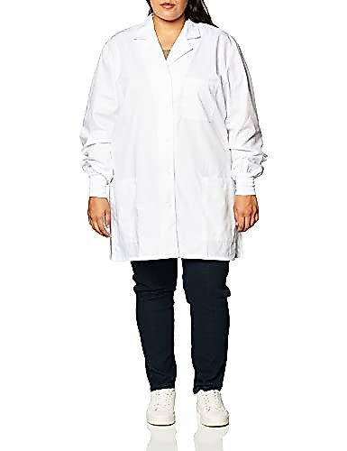 Cherokee Women's Scrubs 32" Cuffed Sleeve Lab Coat, White, Small