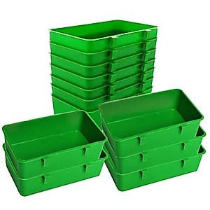 12 Pcs Bird Plastic Feeder,Seed Food Feeding Cups Plastic Hanging Bowl for Pet Parrot Parakeet Gamefowl Poultry Pigeon,Green