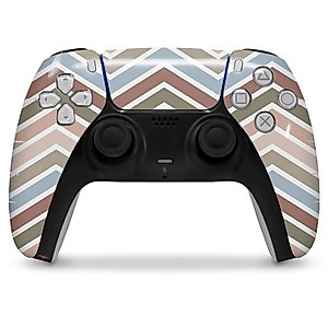 WraptorSkinz Skin Wrap compatible with Sony PS5 DualSense Controller Zig Zag Colors 03 (CONTROLLER NOT INCLUDED)
