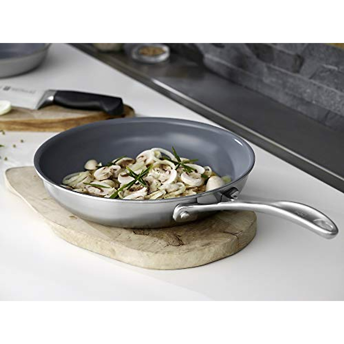 ZWILLING Spirit Ceramic Nonstick Fry Pan, 8-inch, Stainless Steel