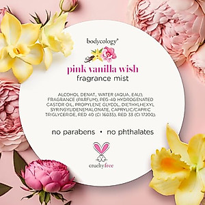 Bodycology Long-Lasting Fragrance Body Mist, Pink Vanilla Wish, 8 fl oz