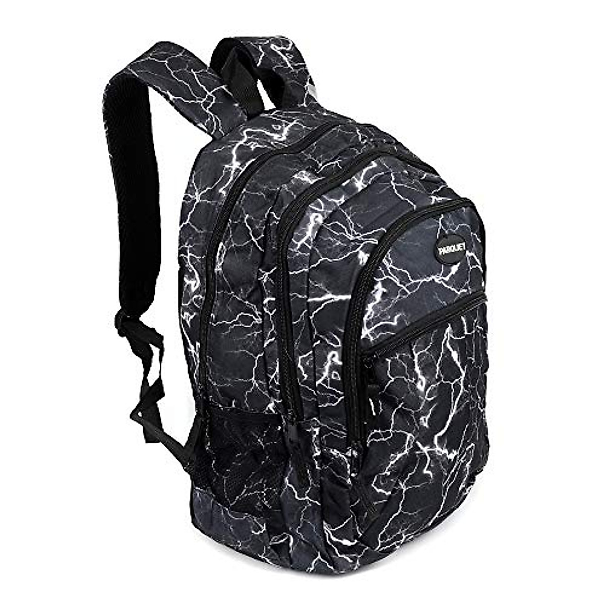 Parquet Travel Backpack For Outdoors,Luggage,Laptops - Adults Sports Bookbag, Lightning, (Black)
