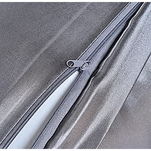 Alexandra's Secret Home Collection Satin Pillowcase for Hair and Skin, Pack of 2 - Feels Like Real Silk Pillow Cover - Satin Pillow Cases Set of 2 with Zipper Closure (Charcoal, Standard)