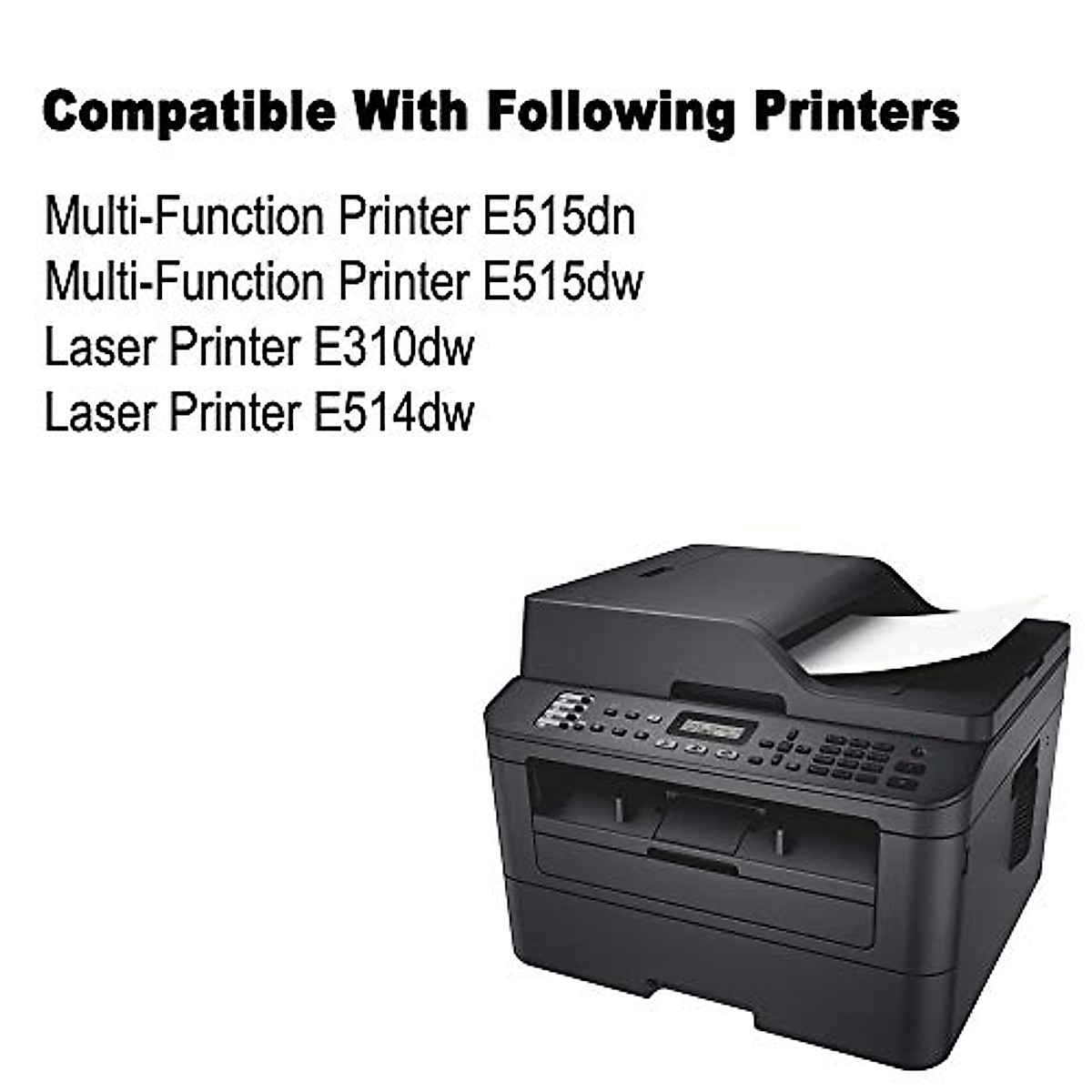 Univirgin Compatible E310dw E310 E515dw E514dw Toner Cartridge Replacement for Dell E514 E515 E515dn P7RMX PVTHG 593-BBKD (Black,3-Pack)