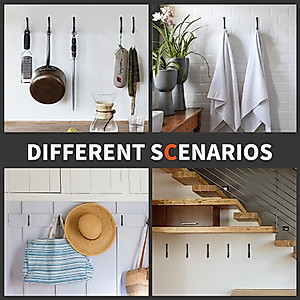 SARIHOSY Wall Hooks,Coat Hooks Wall Mount, Heavy Duty Entrance Hall Hook Rack, Metal Wall Hooks Holder for Hanging Clothes, Hats, Bags, Towels, Keys (5PCS/Set