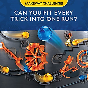 NATIONAL GEOGRAPHIC Magnetic Marble Run - 90-Piece STEM Building Set for Kids & Adults with Magnetic Track & Trick Pieces, Marbles & Magnet Board for Building A Marble Maze Anywhere